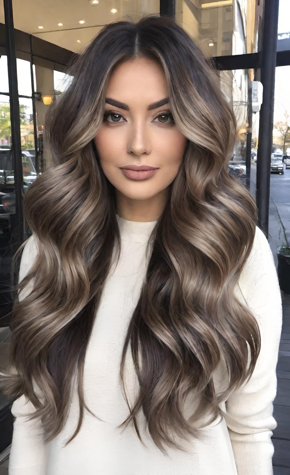 Soft Contrast ☕ 26 Ash Brown Balayage Looks Perfect for Every Season