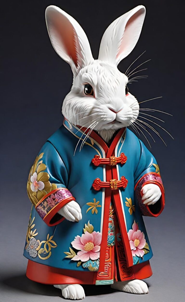 Chinese Regal Rabbit in Traditional Attire Wallpaper 4K (2) – EĞİTİM KÜLTÜR