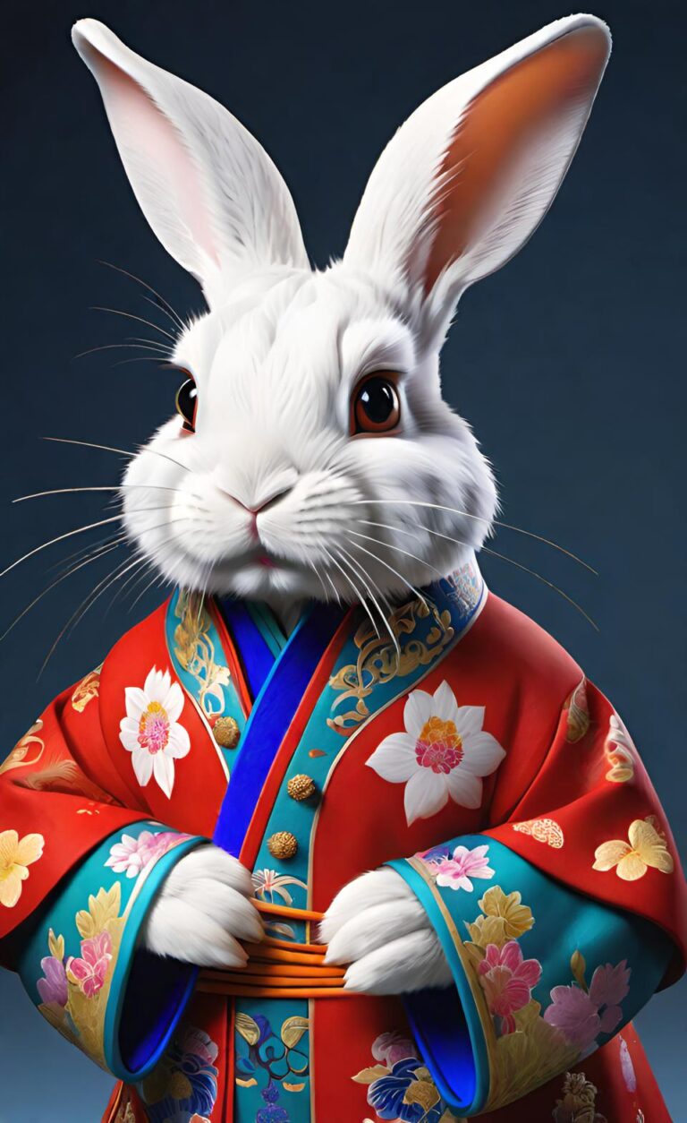 Chinese Regal Rabbit in Traditional Attire Wallpaper 4K (7) – EĞİTİM KÜLTÜR