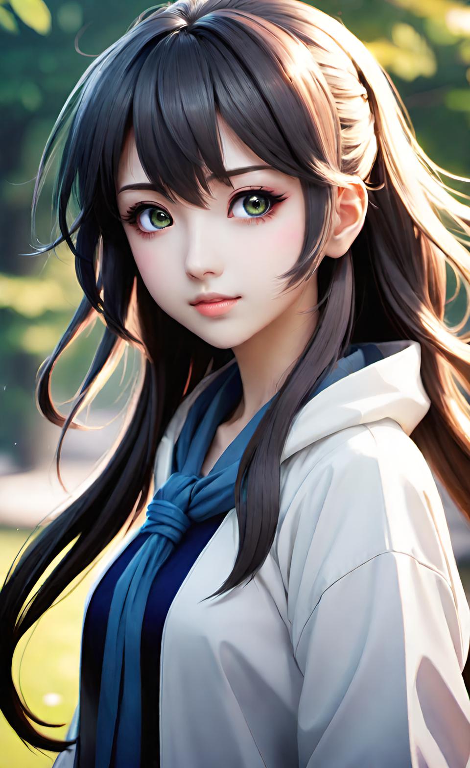 Anime drawing, beautiful girl, anime reskin style Wallpaper 4K #2 ...