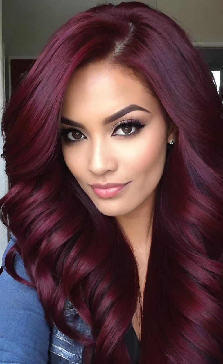 24 Shades of Burgundy Hair Dark Red, Maroon and Red Wine Hair Color (17 ...