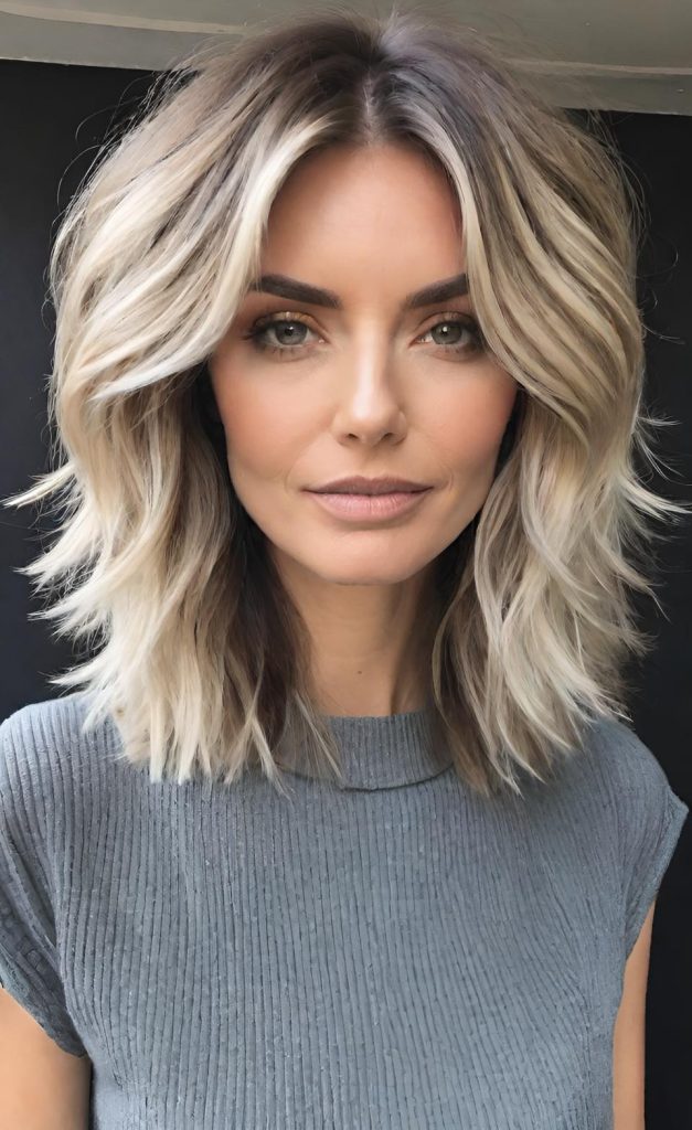 Trendy Airy Textured Lob ️ | Soft Waves with Side-Swept Bangs – EĞİTİM ...