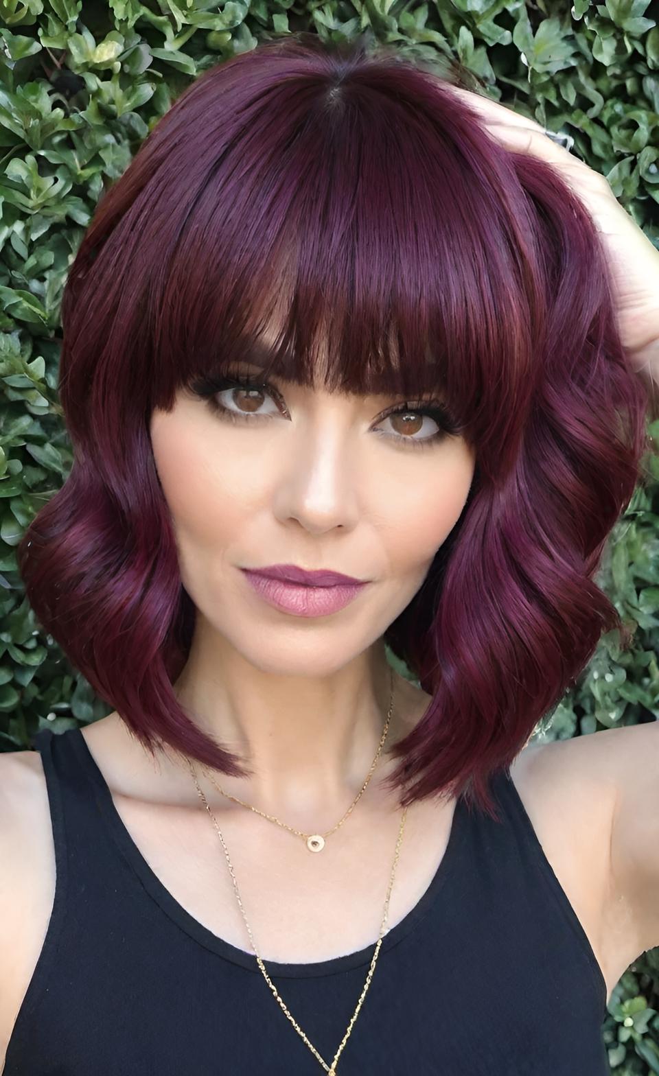 Soft Touch Burgundy Shag ️ | Luxury Light Volume & Wispy Bangs – EĞİTİM ...